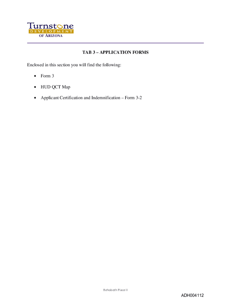 Fillable Online TAB 3 APPLICATION FORMS Fax Email Print - pdfFiller