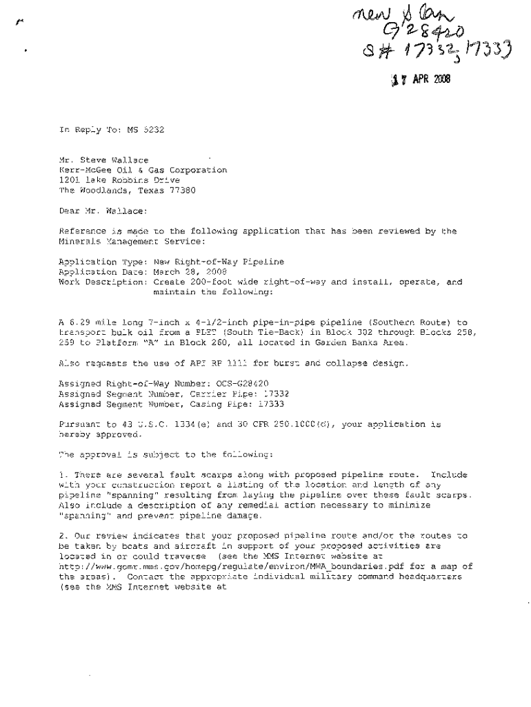 Fillable Online To: Murphy Exploration & Production Company - BSEE Data ...