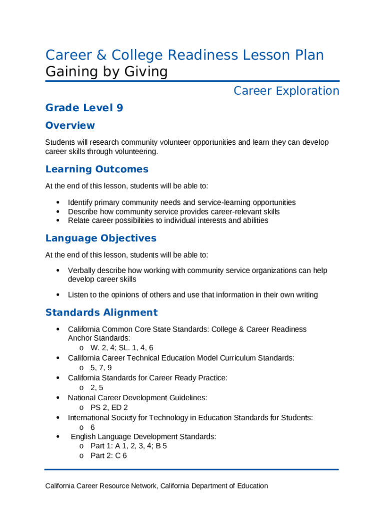 Top 5 Career Readiness Lesson Plans Your Students Will Love Doc ...