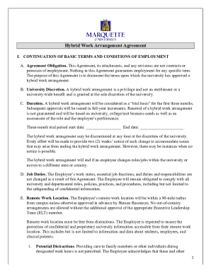 Fillable Online Remote and Hybrid Work Pilot Agreement Fax Email Print ...
