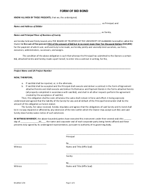 Fillable Online 33-Sample Form of Bid Bond - txtha.org Fax Email Print ...