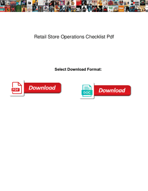 Fillable Online Retail Store Operations Checklist Pdf. Retail Store ...