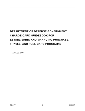 DEPARTMENT OF DEFENSE GOVERNMENT CHARGE CARD GUIDEBOOK FOR ...