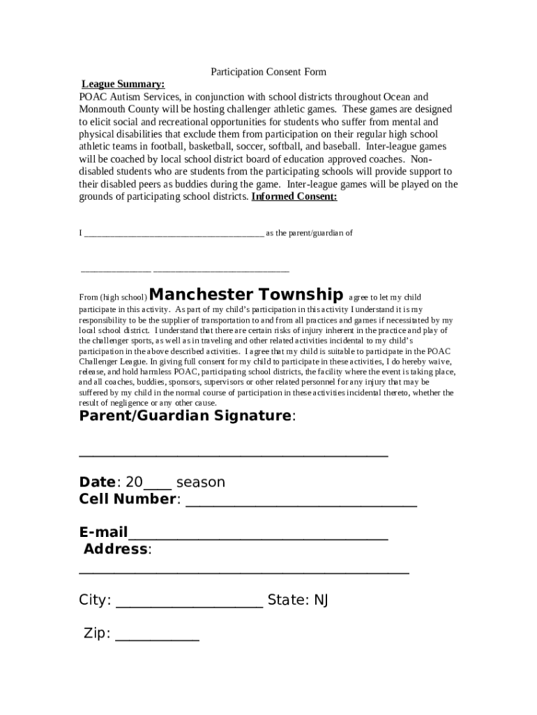 Online Participation Consent Student with ... Doc Template | pdfFiller