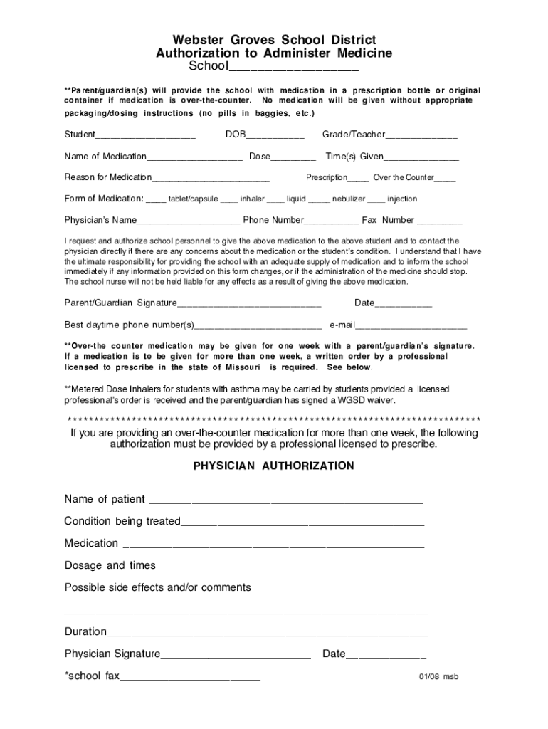 Fillable Online Med Authorization Form.cwk Fax Email Print - pdfFiller