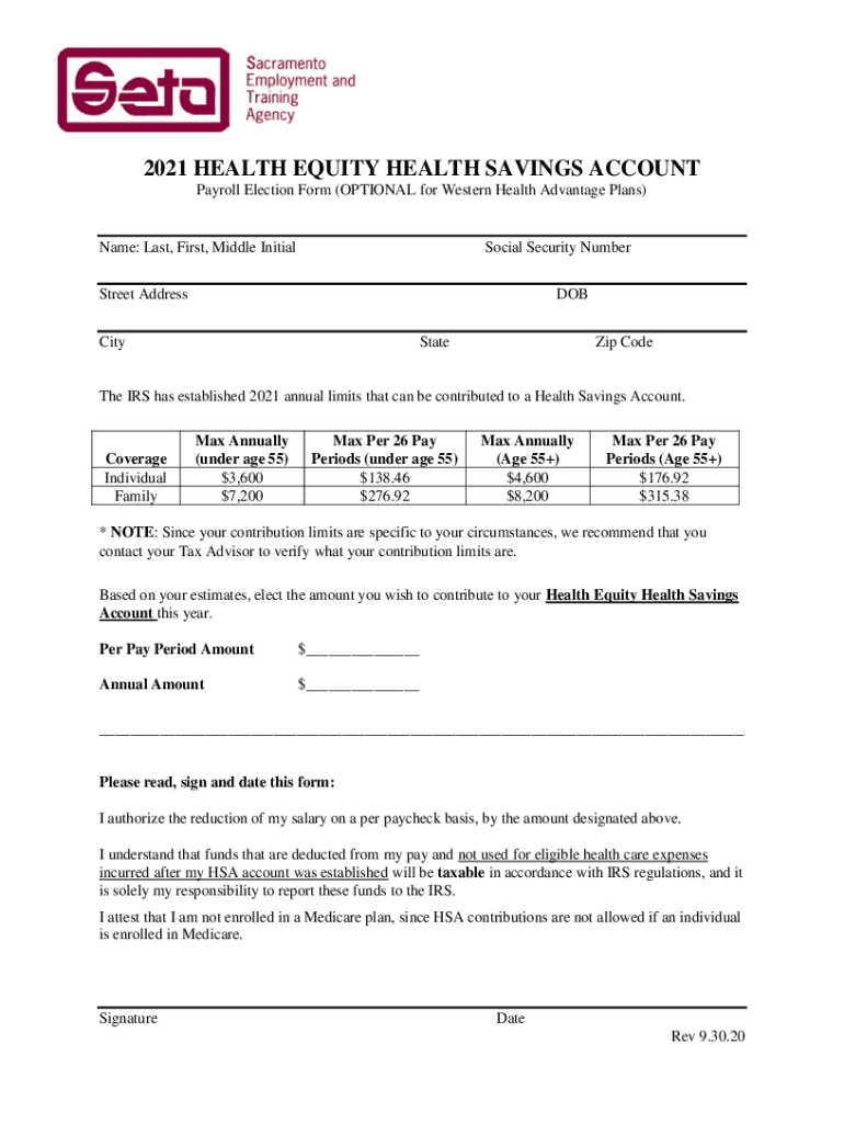 Fillable Online Health equity hsa contribution form" Keyword Found ...