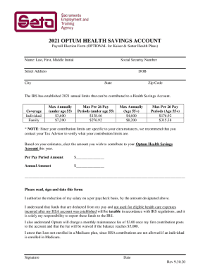 Fillable Online PDF HEALTH SAVINGS ACCOUNT CONTRIBUTION ELECTION FORM ...