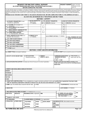Fillable Online DD Form 2535, "Request For Military Aerial Support" Fax ...