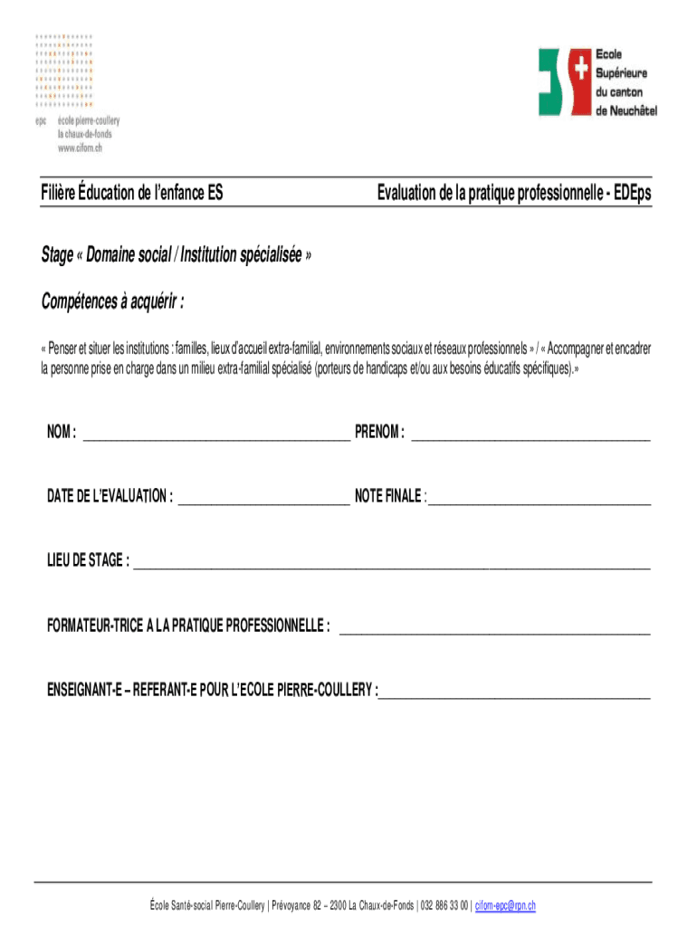 Remplissable En Ligne Evaluation de la pratique professionnelle - EDEps ...