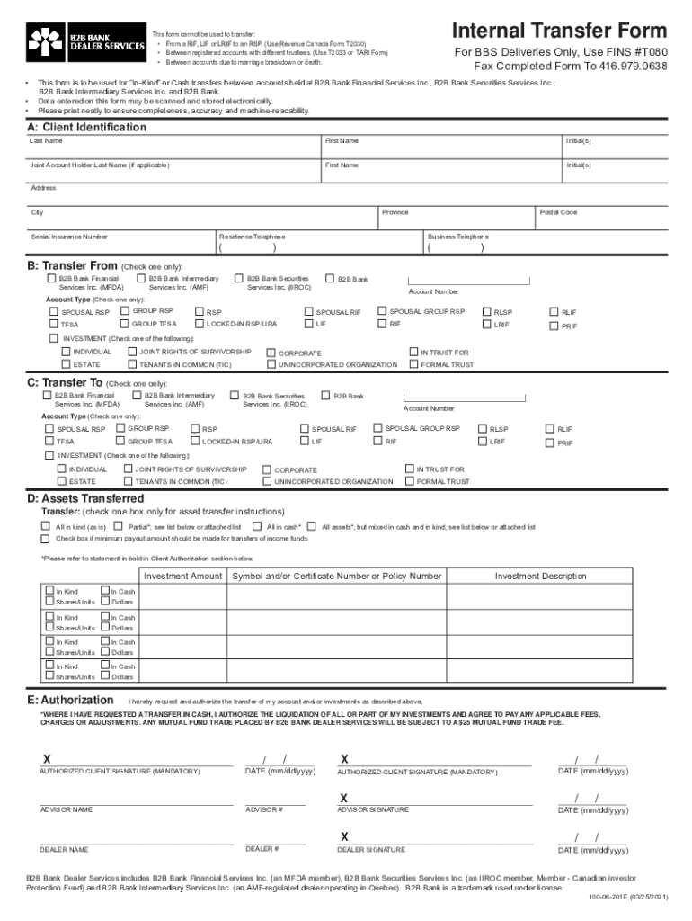 Fillable Online Fillable Online This form cannot be used to transfer ...