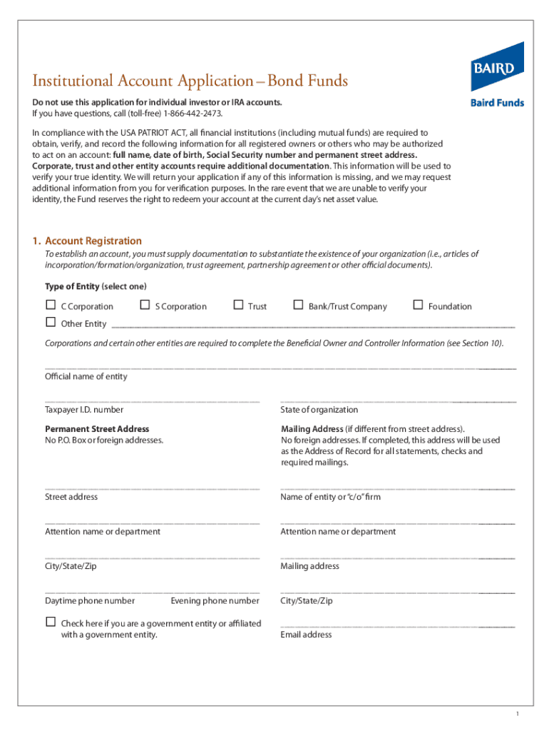 Fillable Online Institutional Account Application Fixed Income Form Fax ...