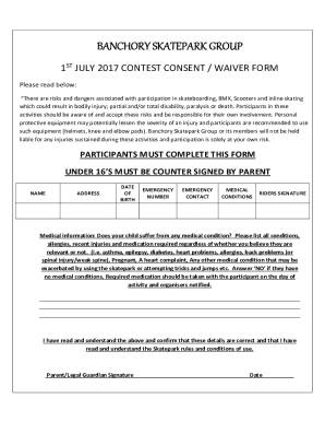 Fillable Online Contest Consent Form Fax Email Print - pdfFiller