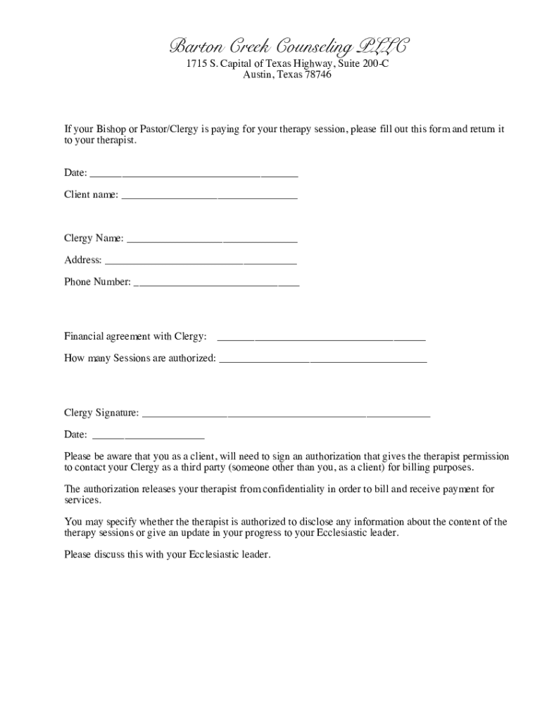 Fillable Online Clergy payment form.doc Fax Email Print - pdfFiller