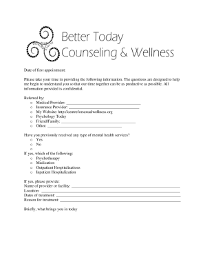 Fillable Online CLIENT INTAKE FORM - Trauma Informed Therapies Fax ...