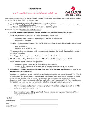 Fillable Online Courtesy Pay - OptIn Form Fax Email Print - pdfFiller