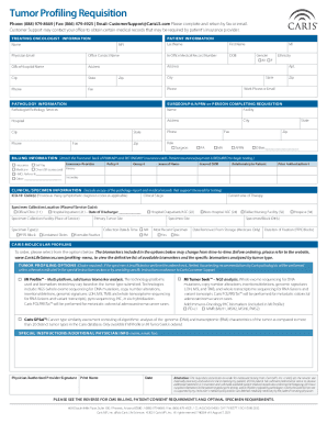Fillable Online Tumor Profiling Requisition ...