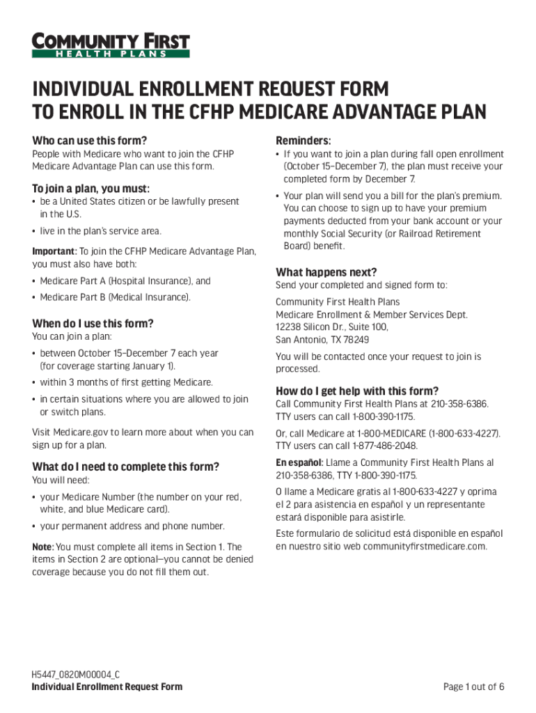 Fillable Online 2022 Individual Enrollment Request Form Fax Email Print - pdfFiller