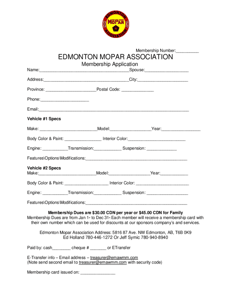 Fillable Online EMA Membership form TEMPLATE Fax Email Print - pdfFiller