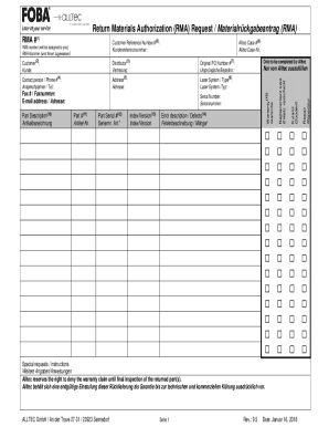 Fillable Online Rma Form Template Word - annualreport.psg.fr Fax Email ...