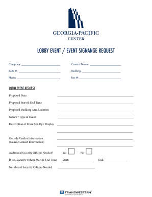 Fillable Online AFTER HOURS ACCESS FORM - georgia-pacificcenter.com Fax ...