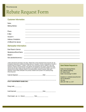 Fillable Online complete the Rebate Request Form. Fax Email Print ...