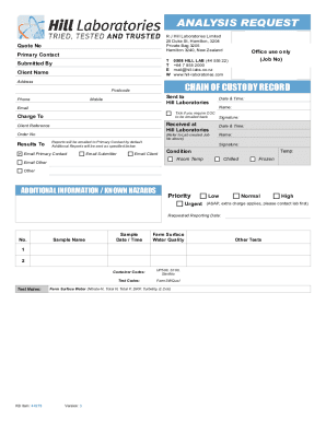 Fillable Online Downloads - ALS Laboratory testing, inspection ... Fax ...