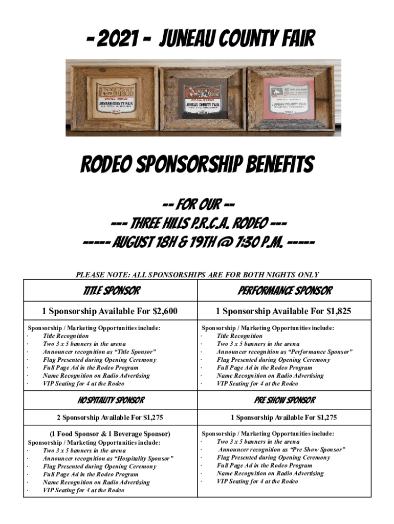 Fillable Online www.juneaucountyfair.comimages2021RodeoSponsorForms2021 ...