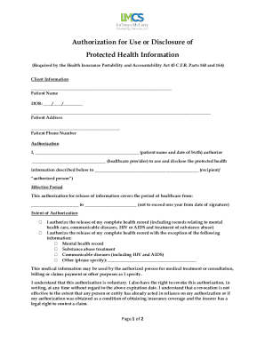 Fillable Online 45 CFR164.508 - Uses and disclosures for which an ...