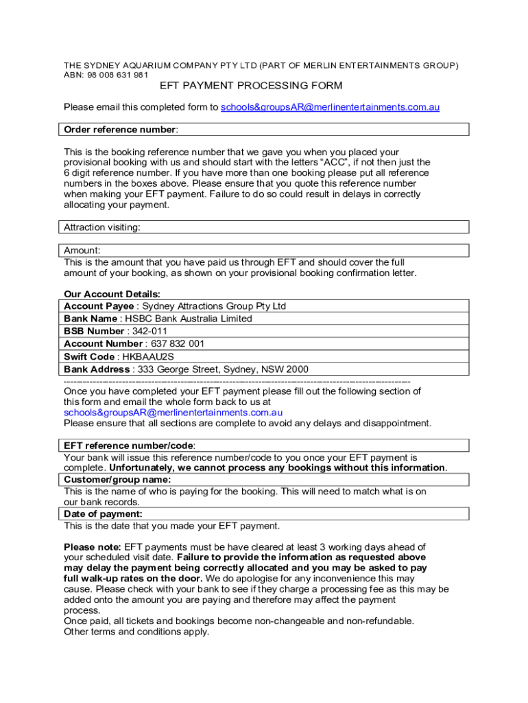 Fillable Online 2021 EFT FORM (ANZ) Fax Email Print - pdfFiller