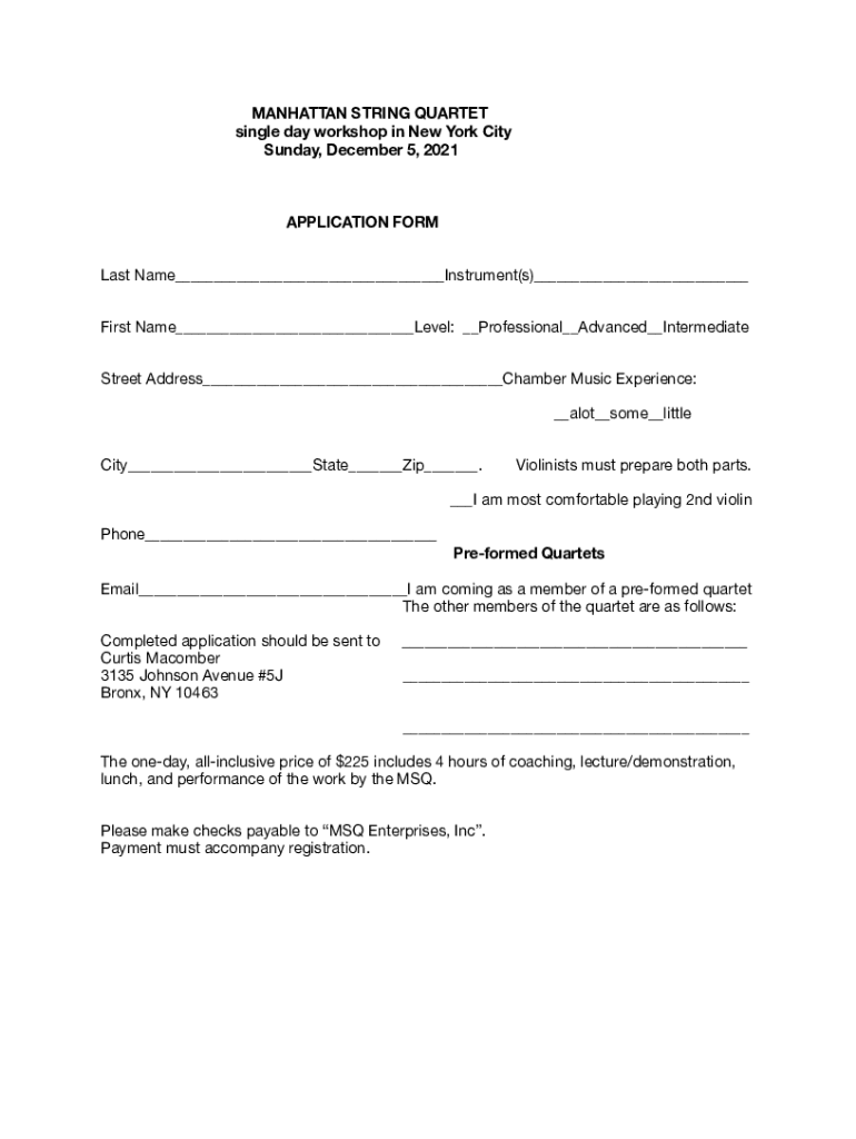 Fillable Online MSQ December 5 Registration form.pages Fax Email Print ...