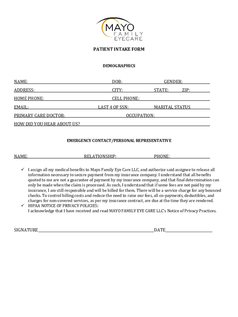 Fillable Online HEALTH INTAKE FORM - doc.vortala.com Fax Email Print ...