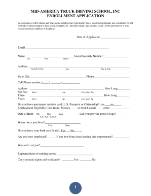 Fillable Online STUDENT DRIVERS APPLICATION FOR EMPLOYMENT Fax Email ...