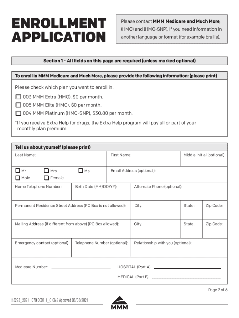 Fillable Online OMB No. 0938-1378 Individual Enrollment Request Expires: 7 ... Fax Email Print ...