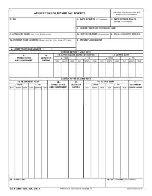 Fillable Online Application for Retired Pay Packet - kansastag.gov Fax ...