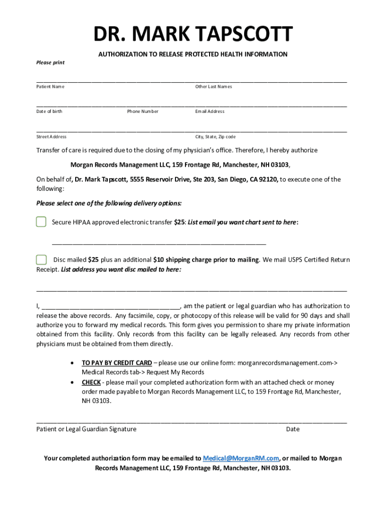 Fillable Online Fillable Online REQUEST AND AUTHORIZATION TO COPY/RELEASE ... Fax Email Print ...