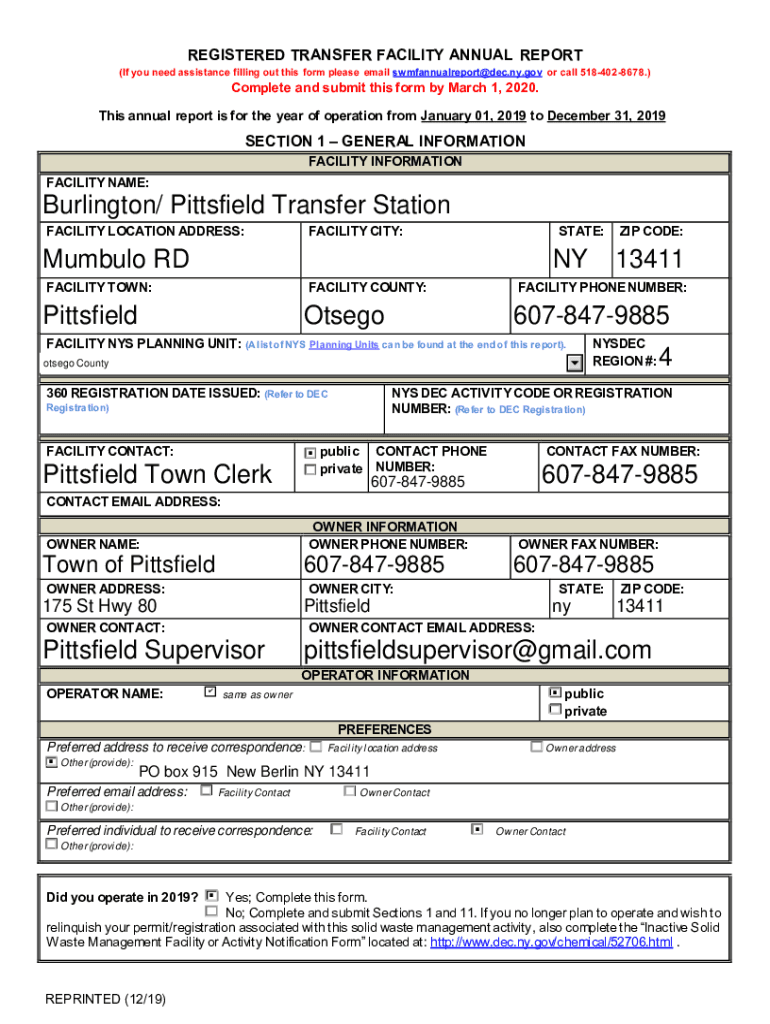 Fillable Online ftp dec state ny SECTION 1GENERAL INFORMATION - New ...