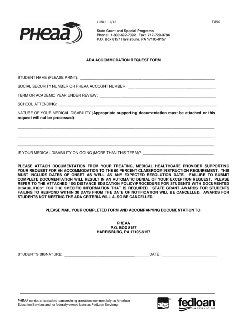 Fillable Online Fillable Online pheaa pheaa state grant and special ...