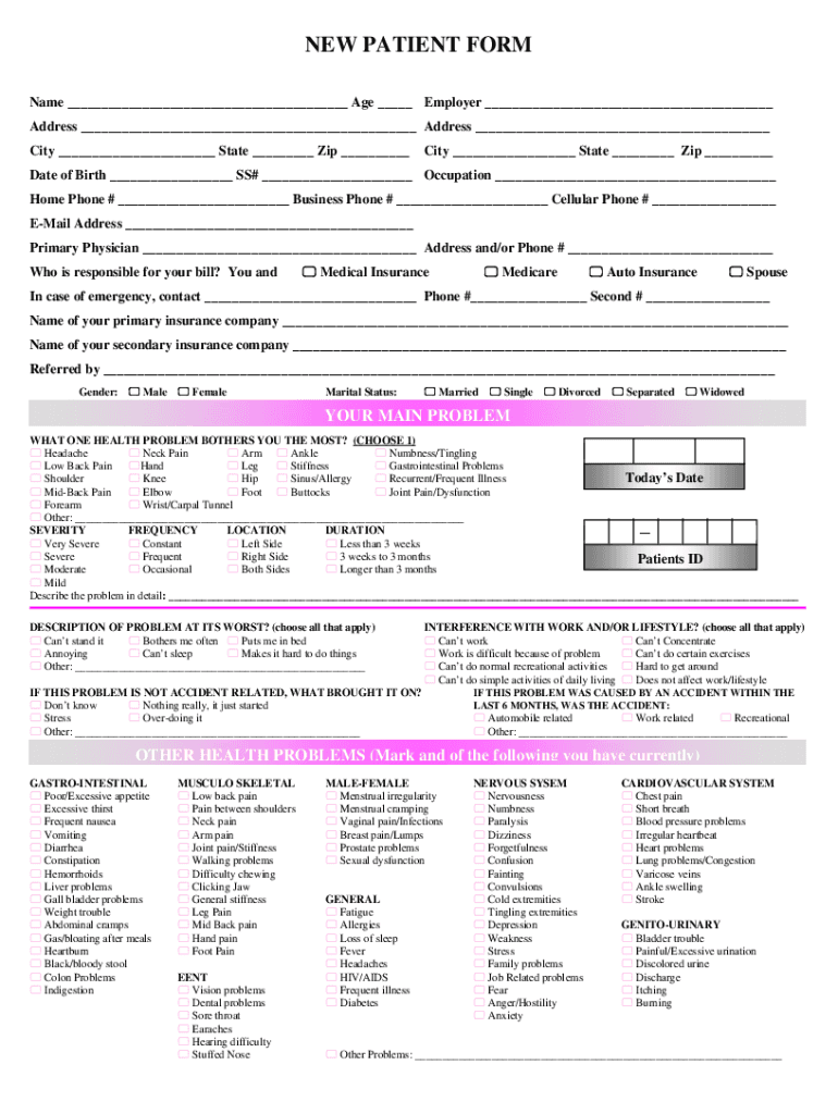 Fillable Online New Patient Intake Form - irp-cdn.multiscreensite.com ...