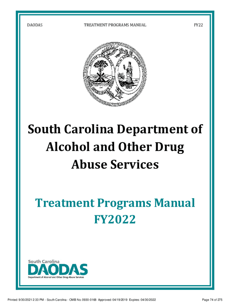 Fillable Online Department of Alcohol and Other Drug Abuse Services ...