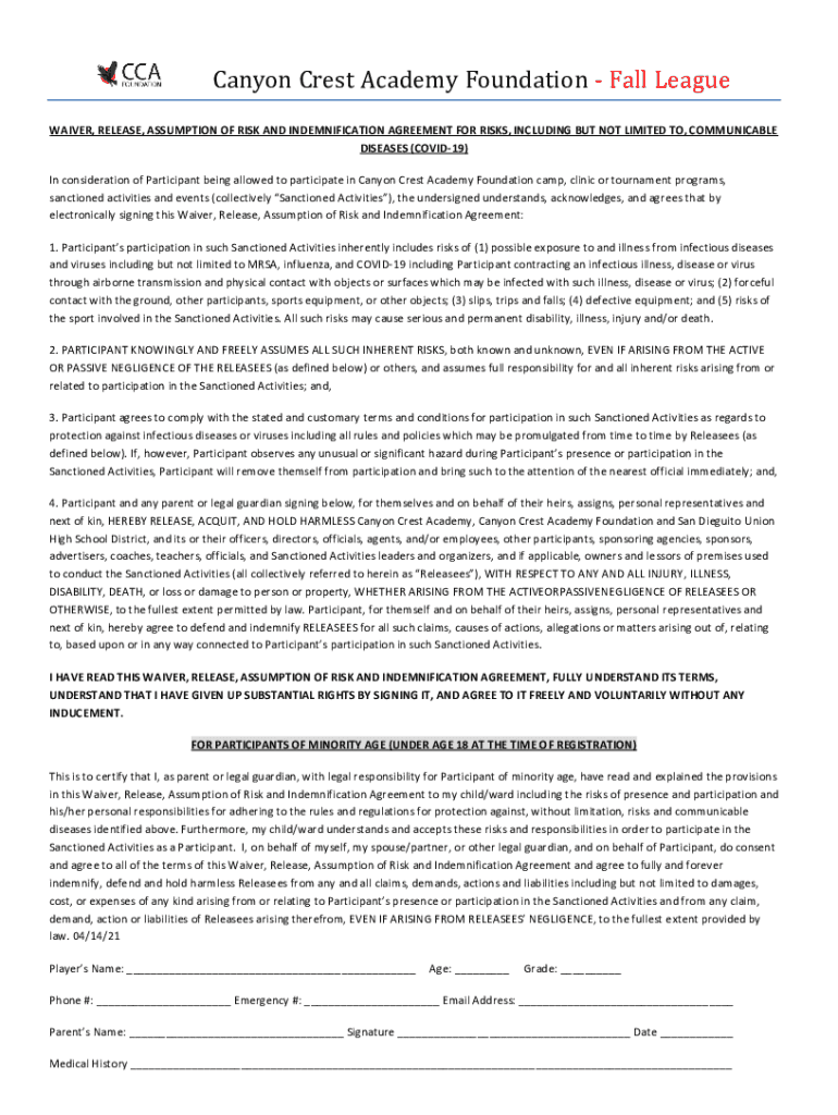 Fillable Online Fillable Online RACE PARTICIPANT AGREEMENT INCLUDING ...