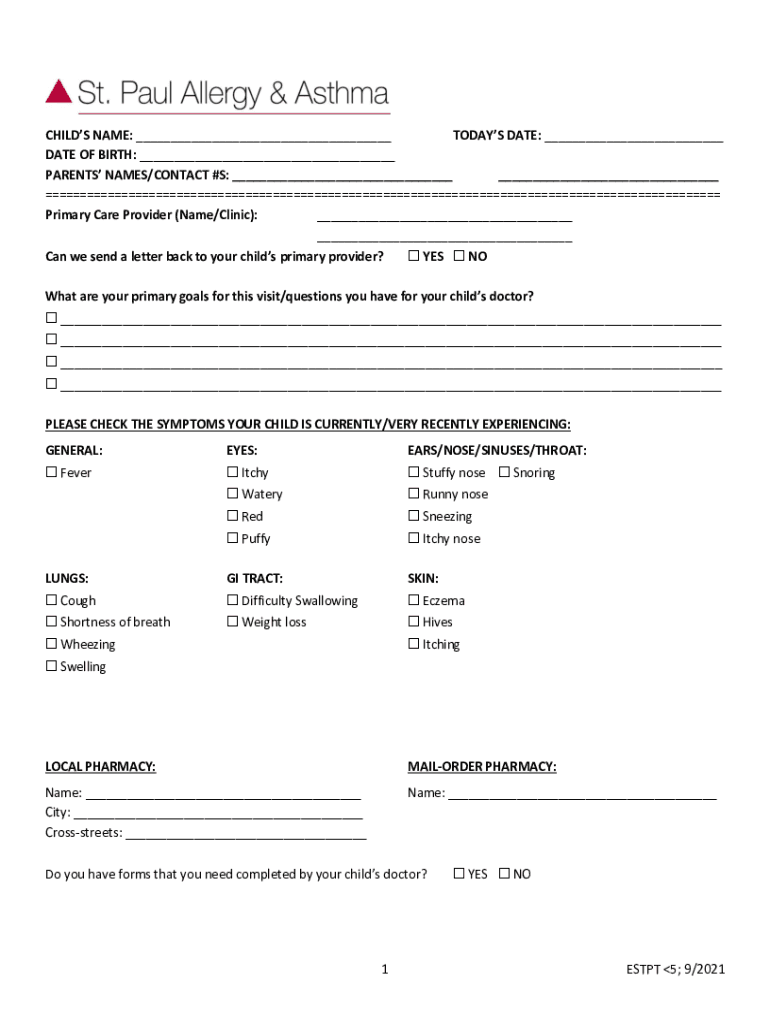 Fillable Online Child and Family Information Form - Hennepin Healthcare ...