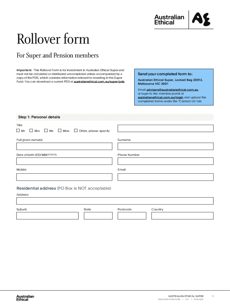 Fillable Online ANZ OneAnswer Personal Super and Pension - Withdrawal ...