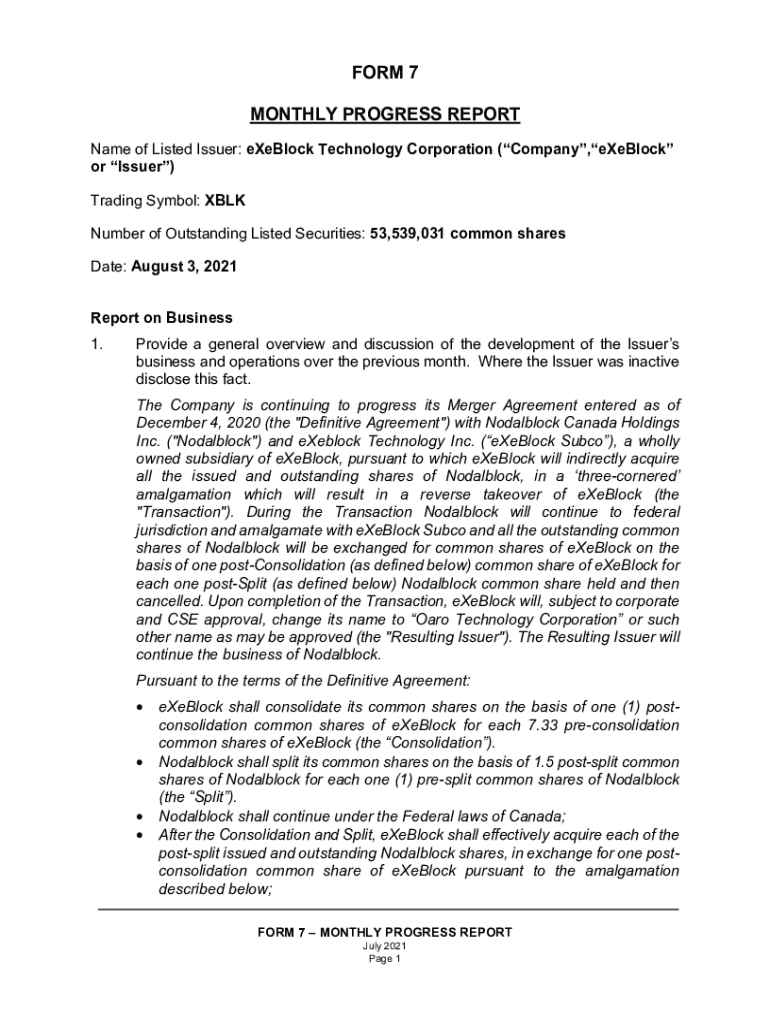 Fillable Online XBLK CSE Form 7 - July 2021 Progress Report44.docx Fax Email Print - pdfFiller