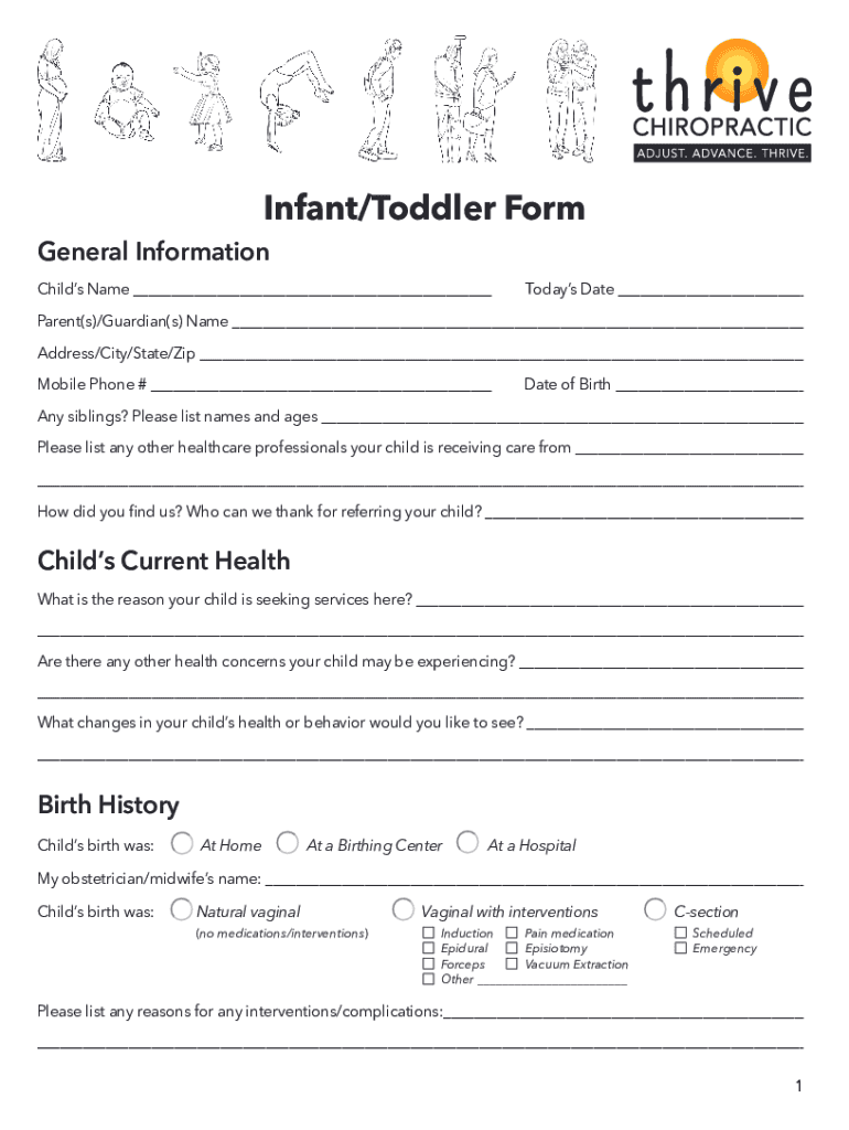 Fillable Online infant-toddler-form-FILLABLE Fax Email Print - pdfFiller