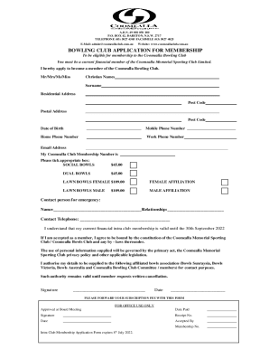 Fillable Online Fillable Online Golf Club Application Form ...