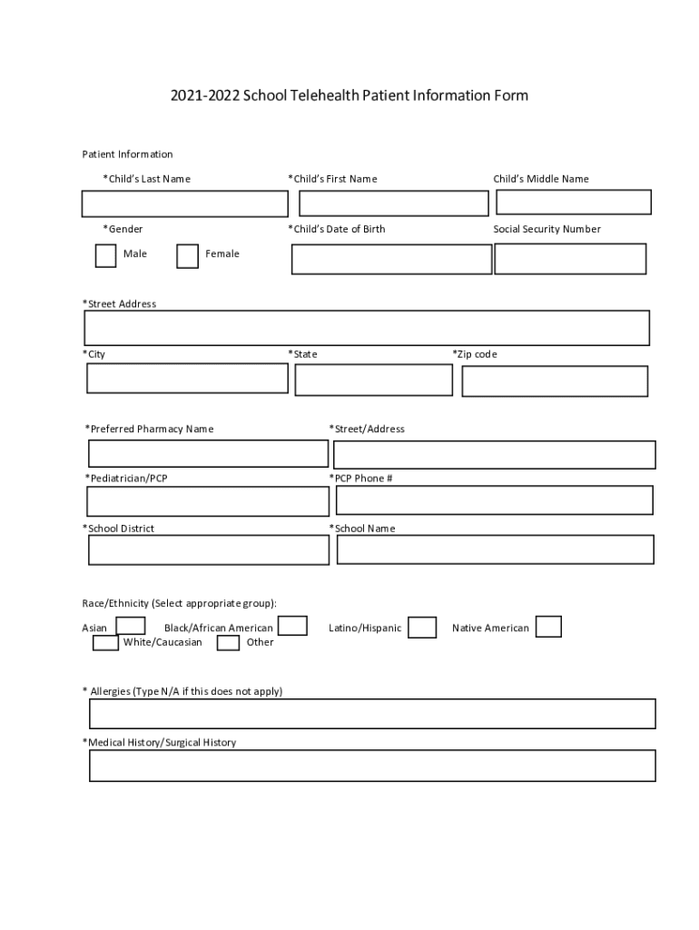 Fillable Online Childs Name: Medical Record #: Doc TemplatepdfFiller ...