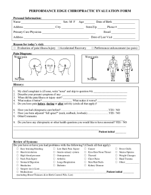 Fillable Online PeChiro patient form Fax Email Print - pdfFiller