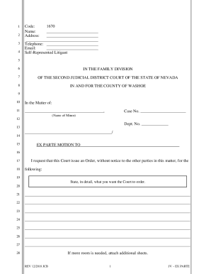 Fillable Online EX PARTE MOTION TO Fax Email Print - pdfFiller