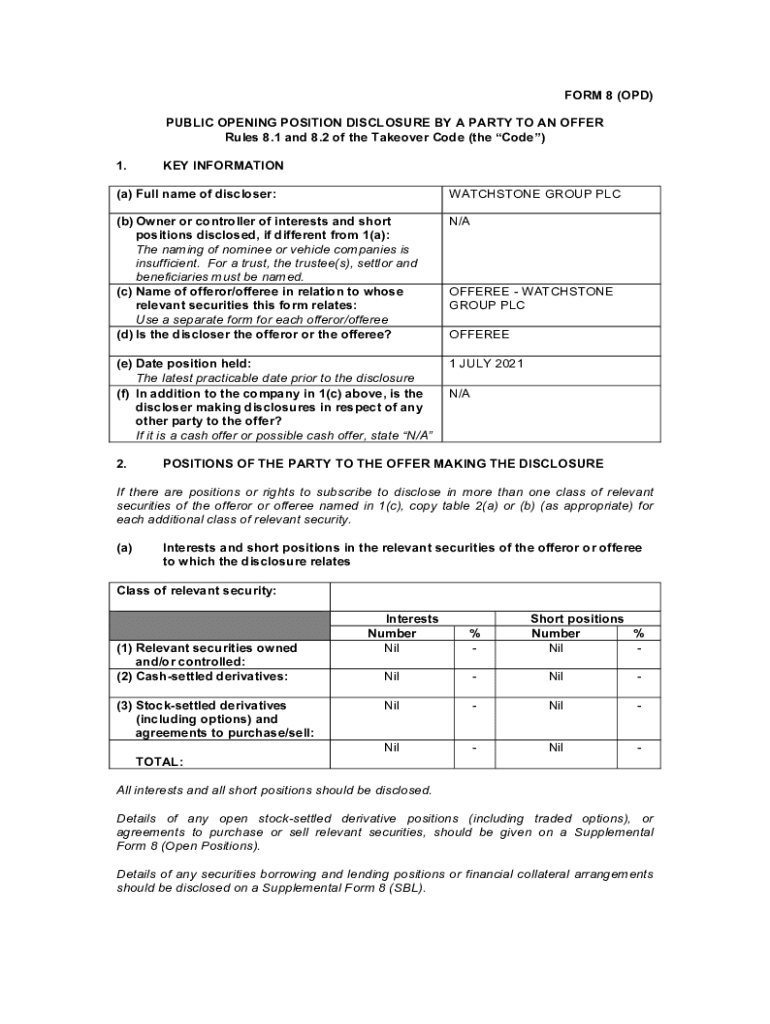 Fillable Online Form-8-OPD Fax Email Print - pdfFiller