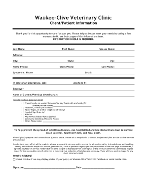 Fillable Online Animal Medical History Fax Email Print - pdfFiller